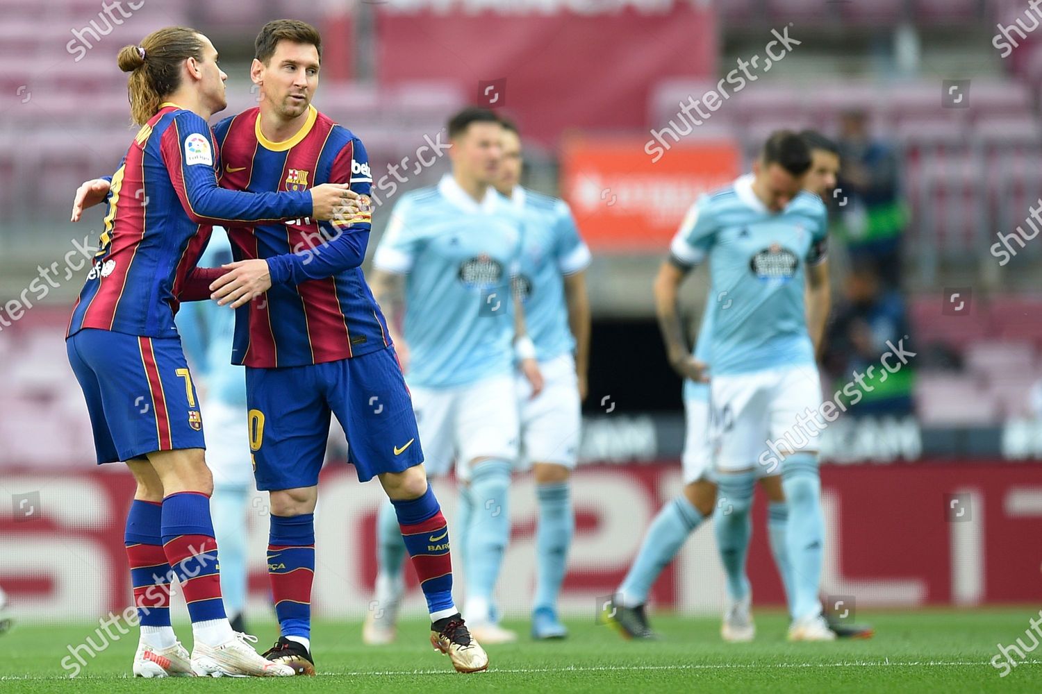Antoine Griezmann Lionel Messi Fc Barcelona Editorial Stock Photo ...