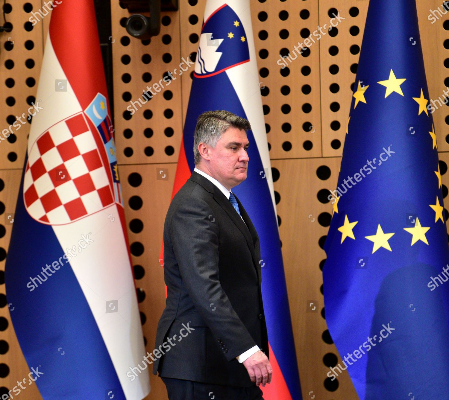 Croatian President Zoran Milanovic C Arrives Editorial Stock Photo ...