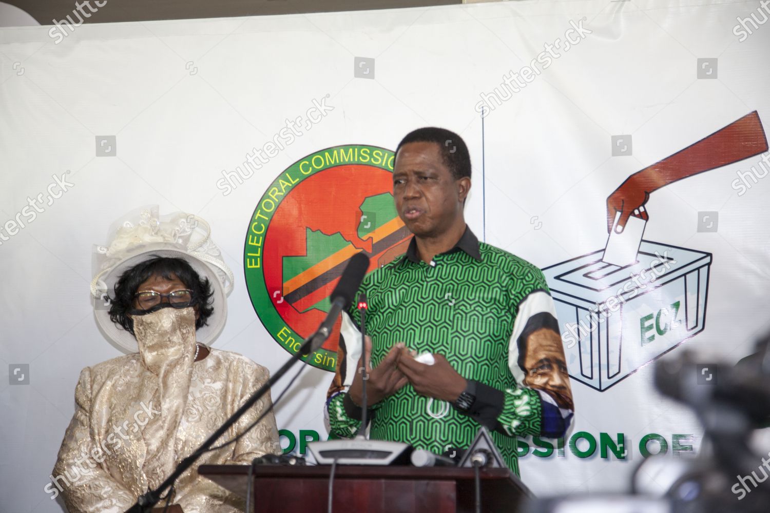 Zambian President Edgar Lungu R Addresses Editorial Stock Photo - Stock ...