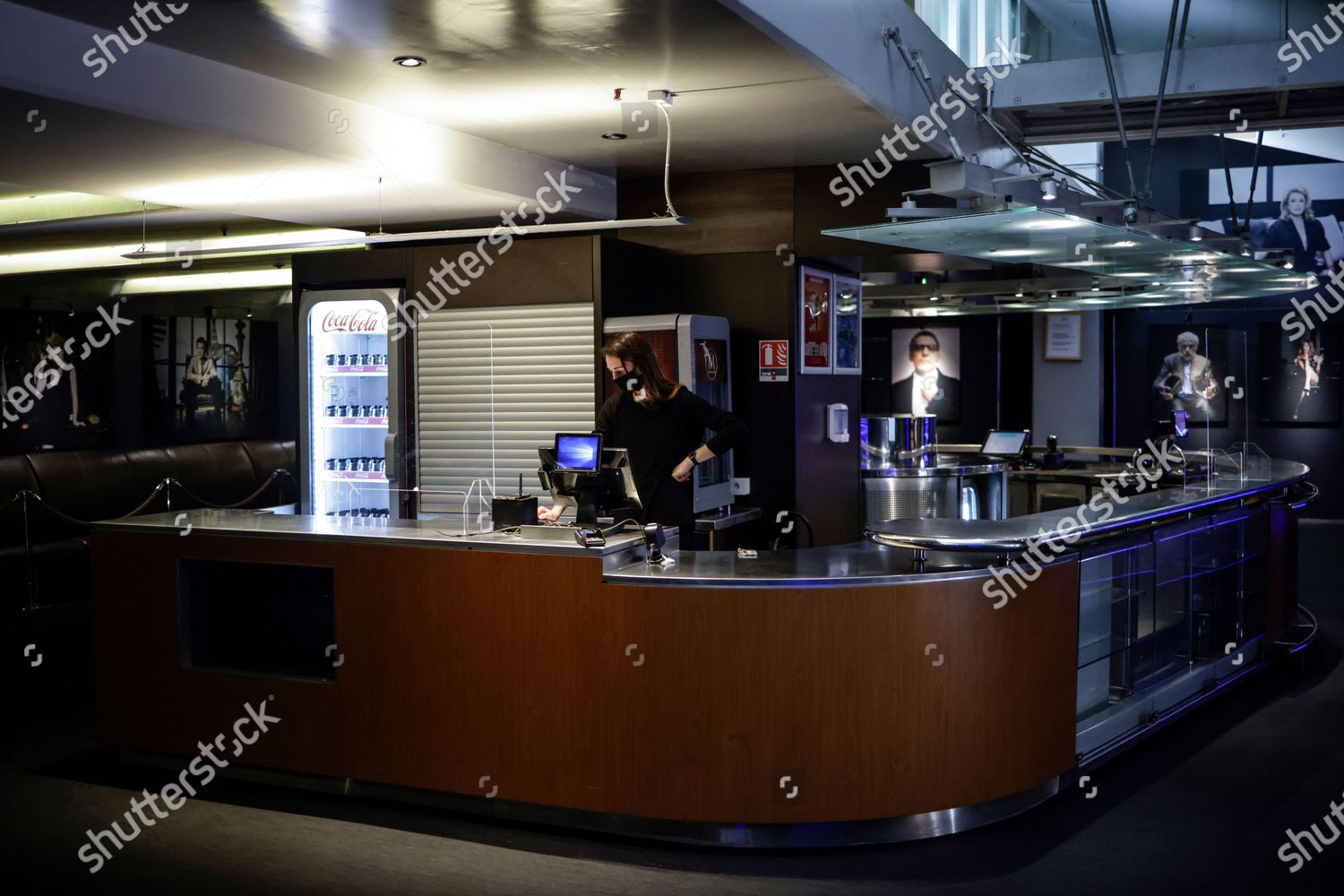 Cinema Employee Prepares Her Cash Register Editorial Stock Photo ...