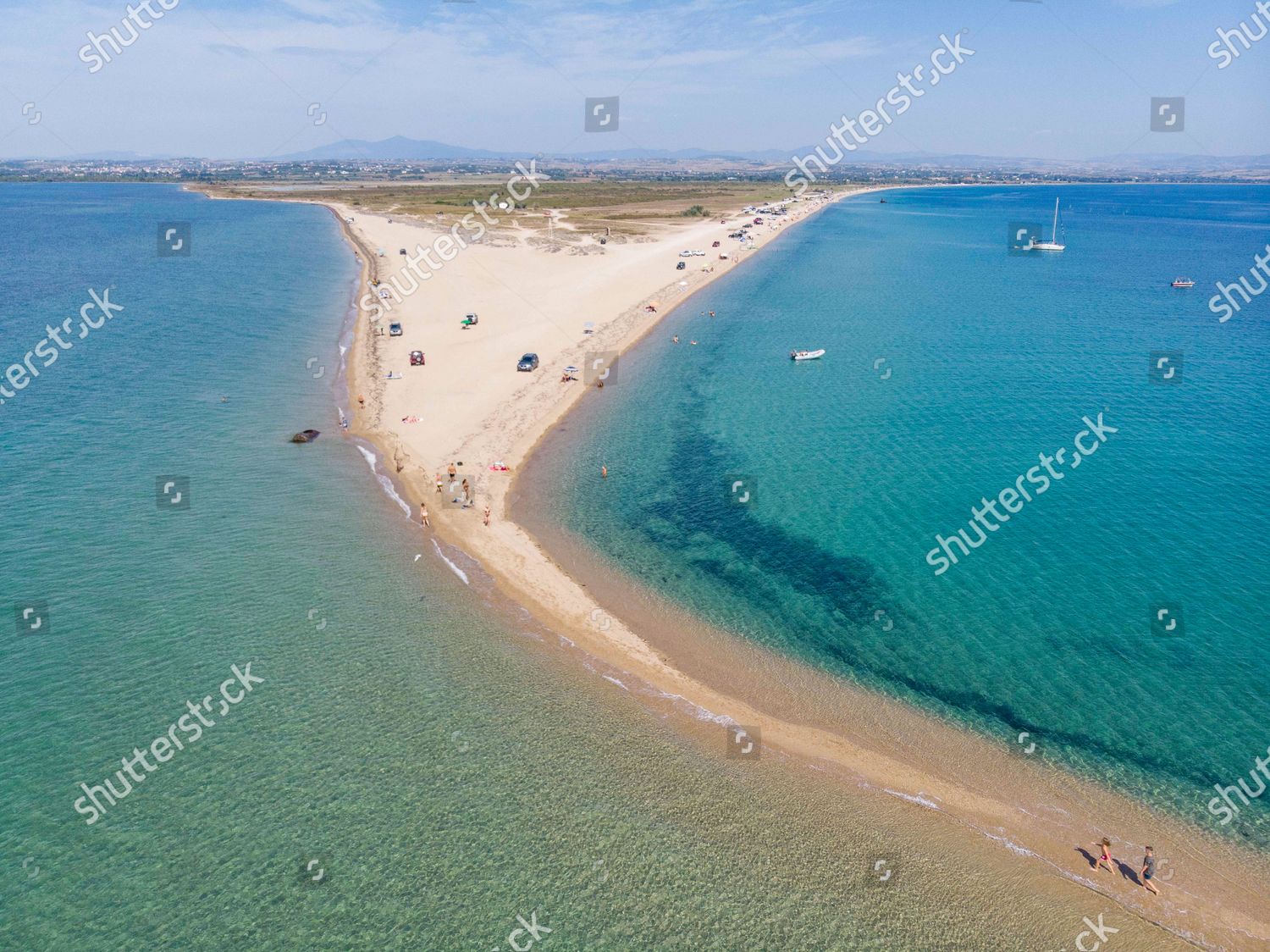 Aerial View Exotic Potamos Epanomi Beach Editorial Stock Photo - Stock ...