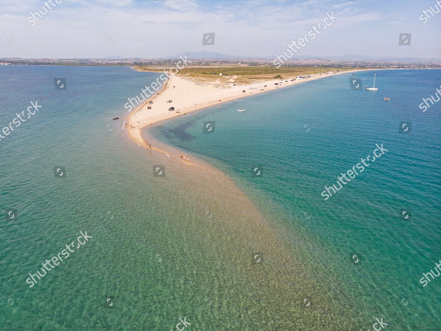 Aerial View Exotic Potamos Epanomi Beach Editorial Stock Photo - Stock ...