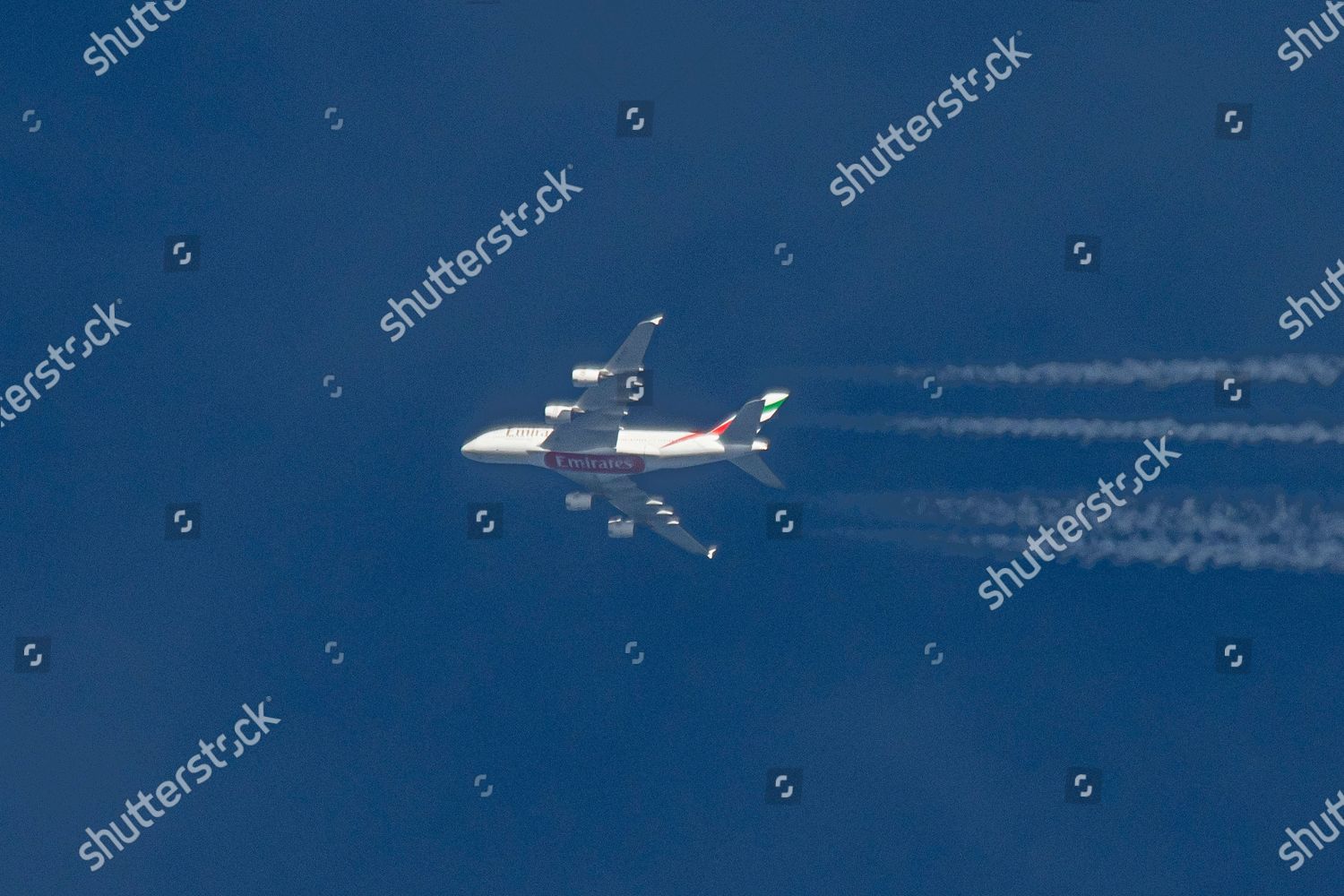 Emirates Airbus A380 Doubledecker Aircraft Seen Editorial Stock Photo ...