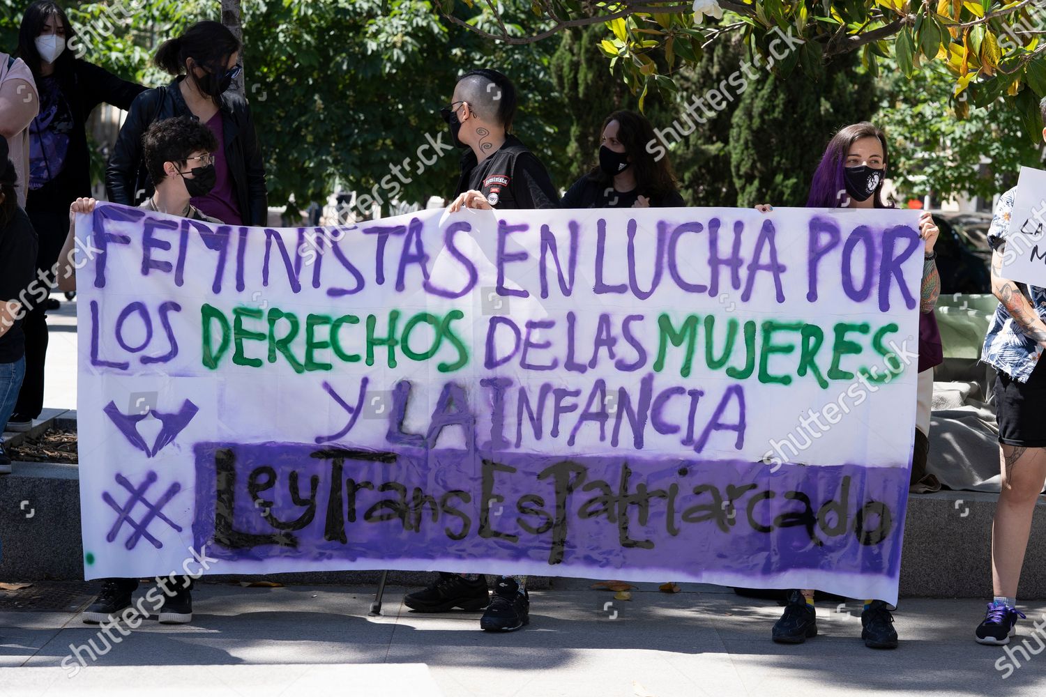 Feminist Women During Protest Against Sexist Editorial Stock Photo ...