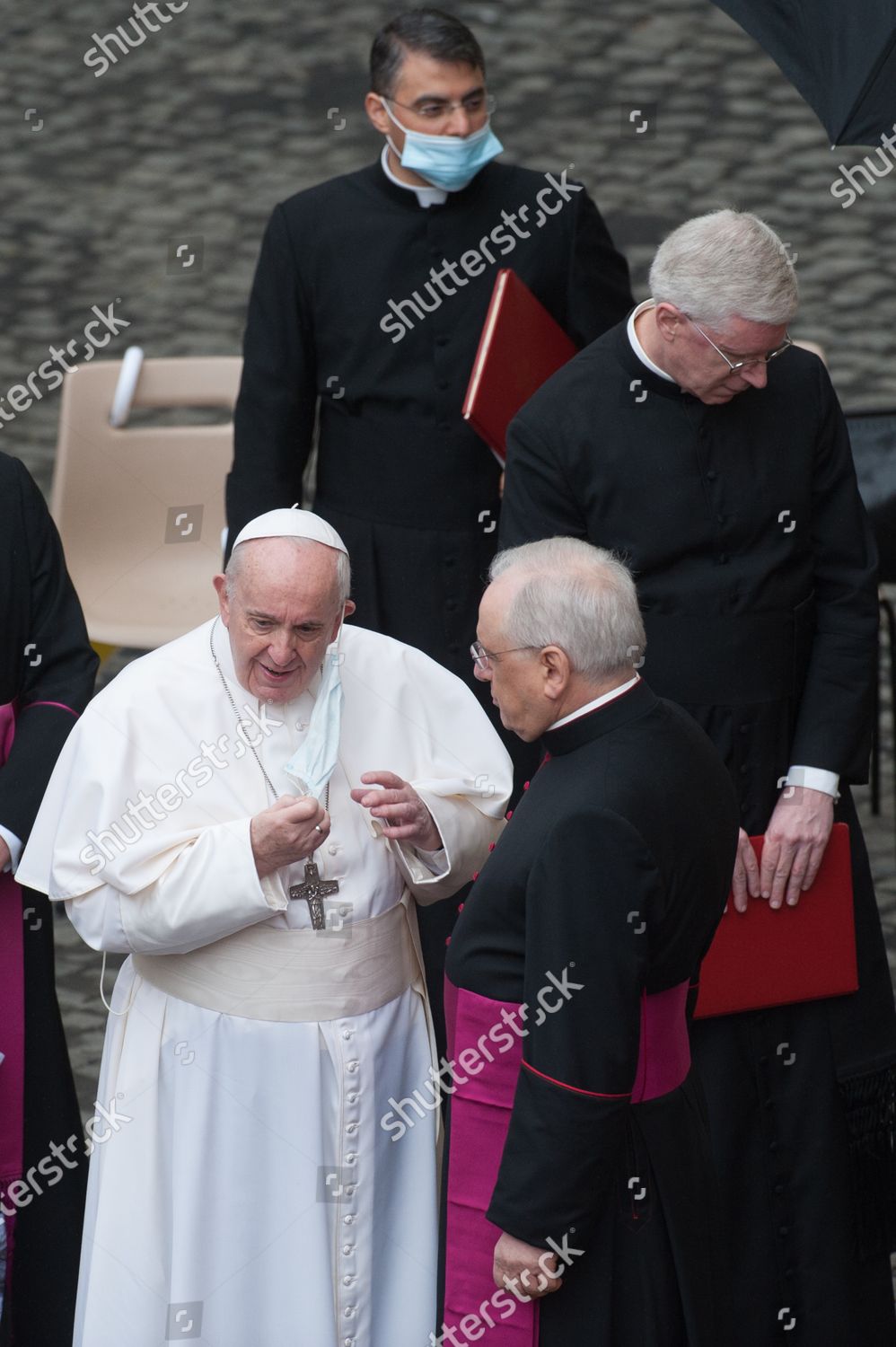Pope Francis Arrives Removes His Mask Editorial Stock Photo - Stock ...