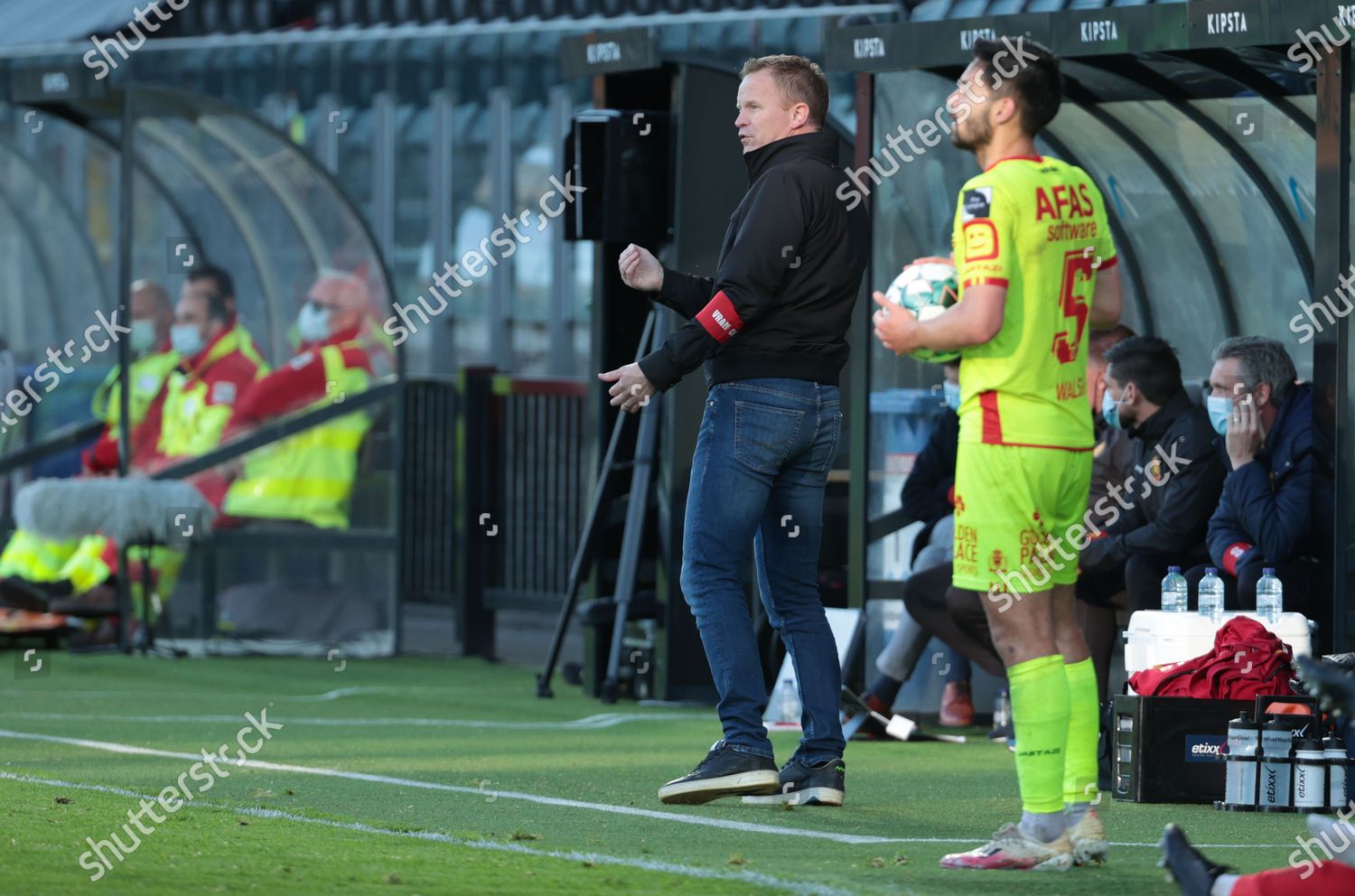 Mechelens Head Coach Wouter Vrancken Gives Editorial Stock Photo ...
