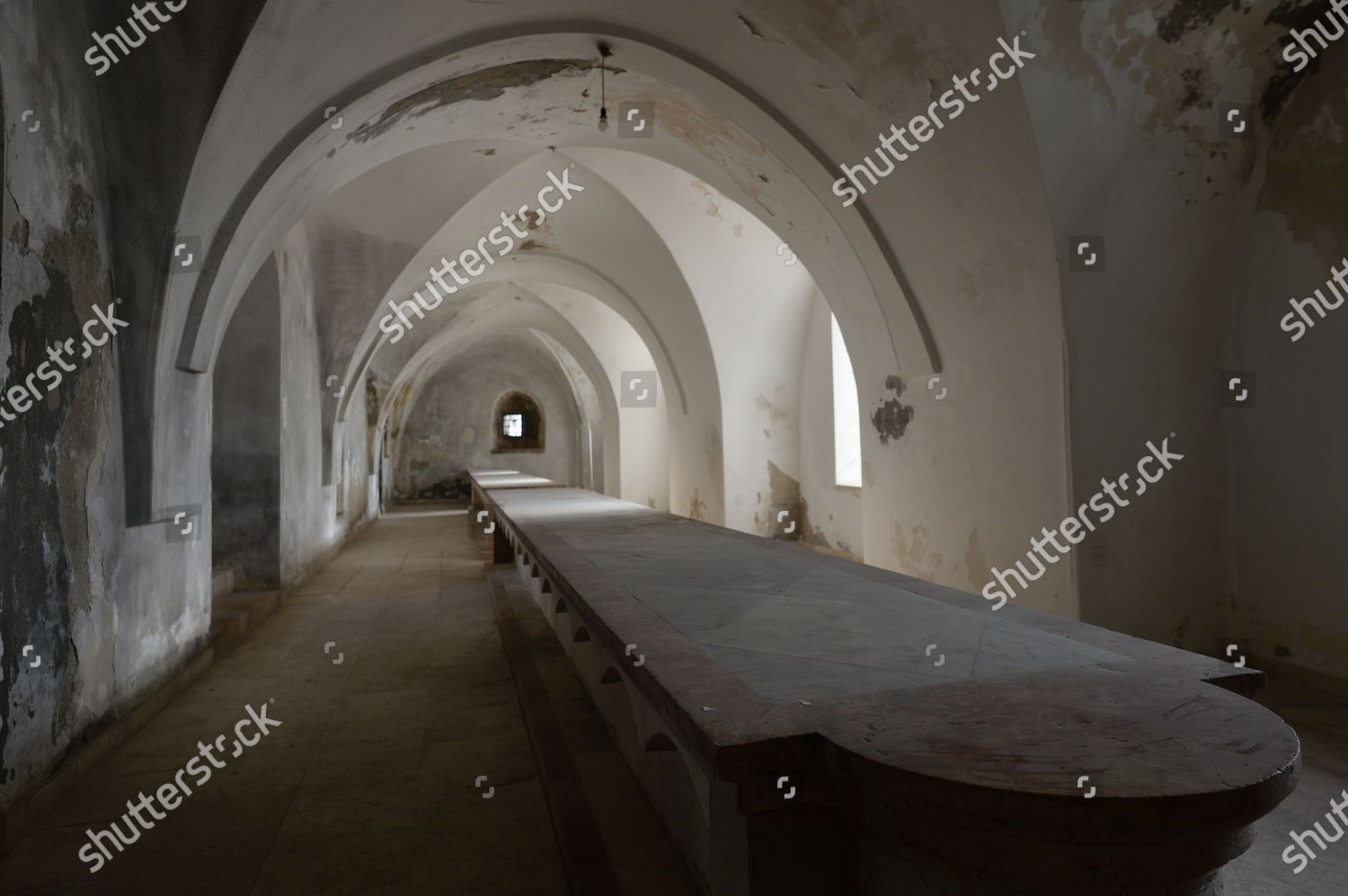 Refectory Table Where Monks Used Eat Editorial Stock Photo - Stock ...