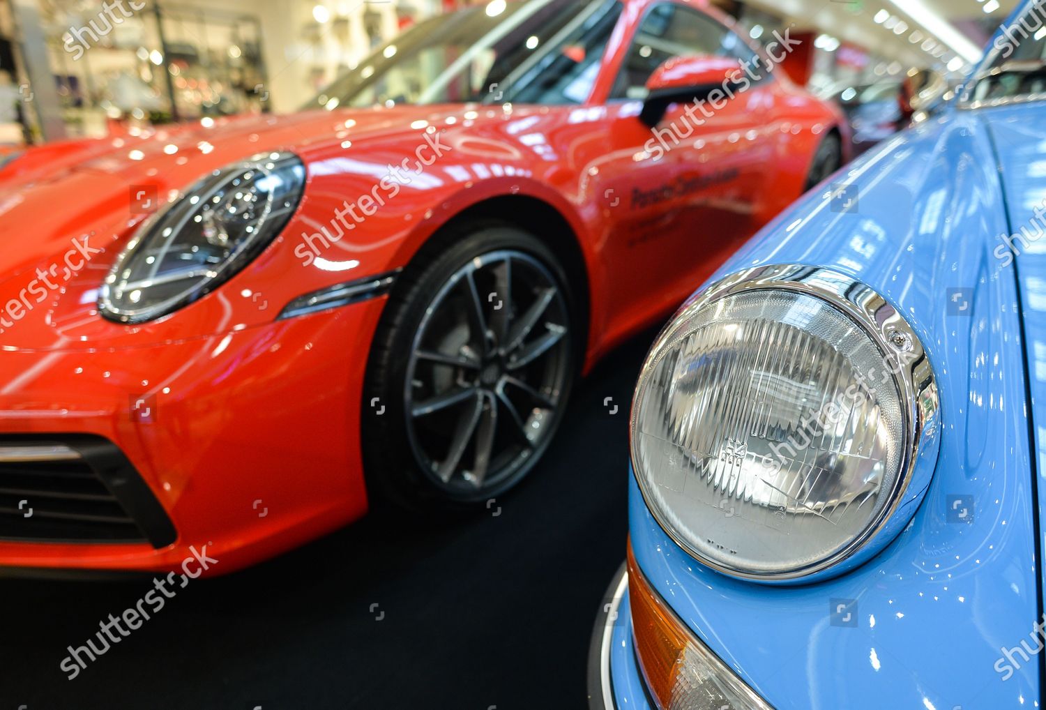 Porsche 911 Carrera 4 992 Red Editorial Stock Photo - Stock Image ...