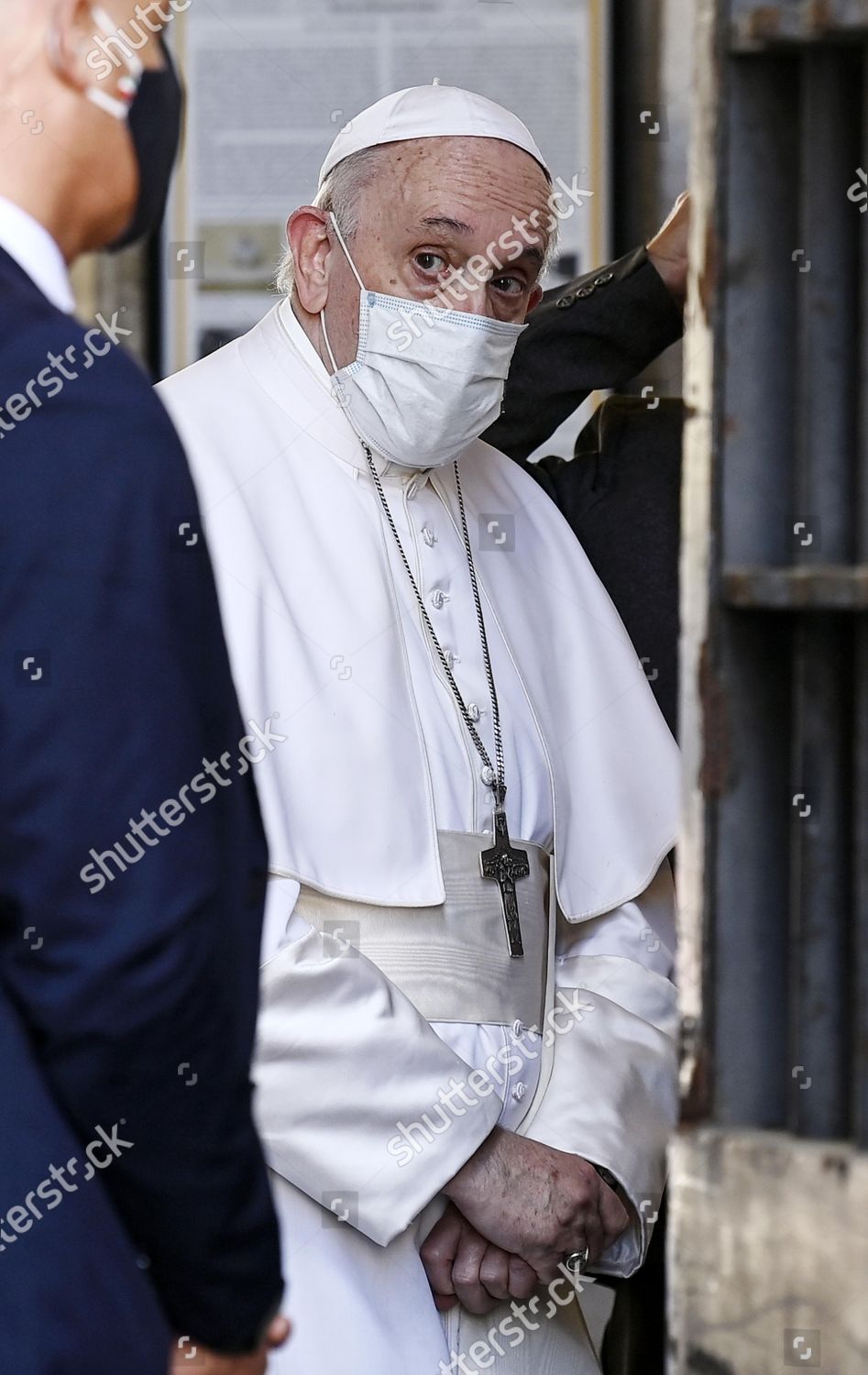 Pope Francis Wears Face Mask During Editorial Stock Photo - Stock Image ...
