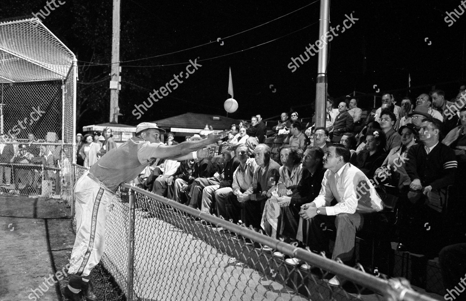 Man Trying Catch Ball During Softball Editorial Stock Photo - Stock ...