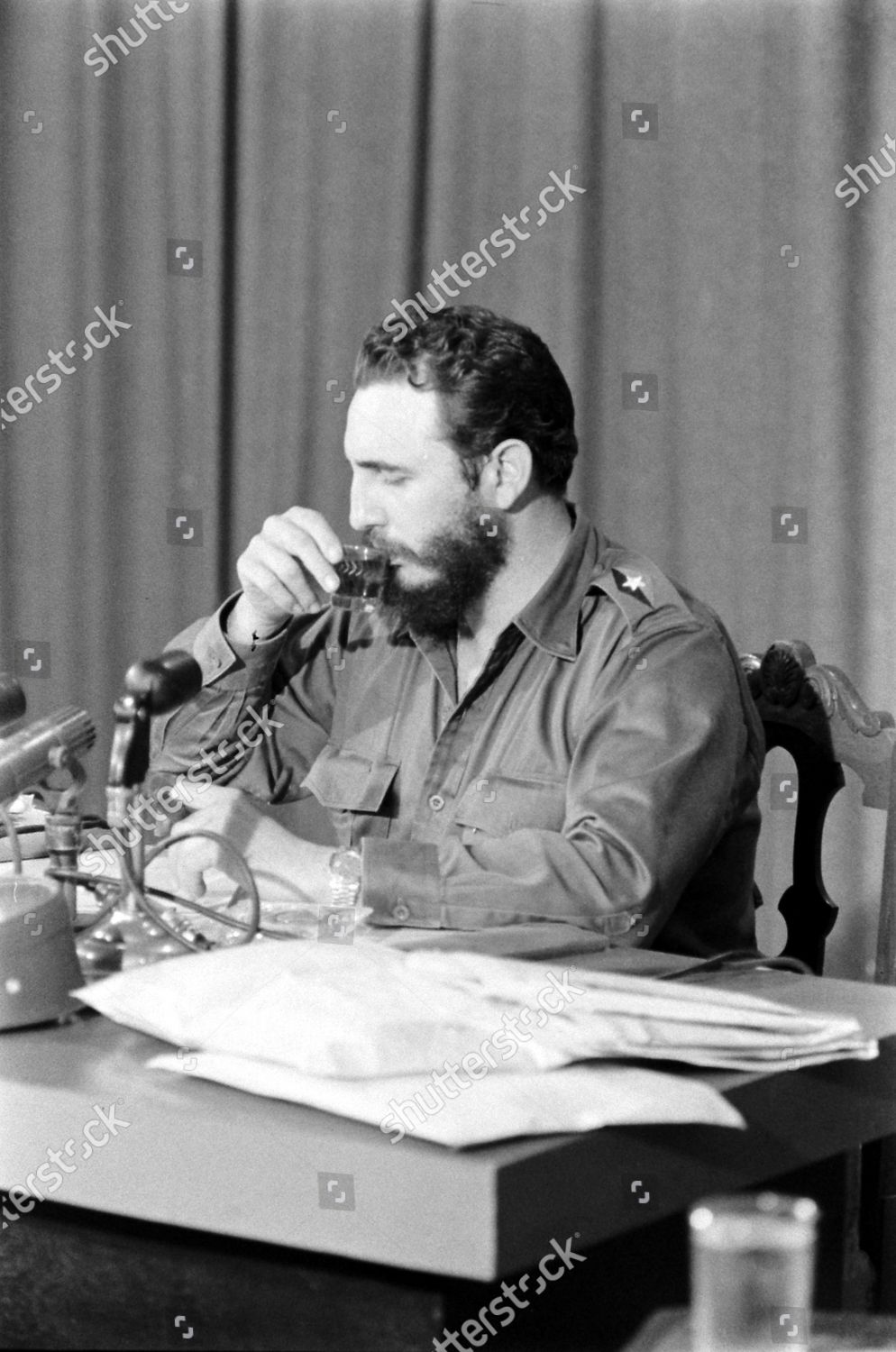 Portrait Fidel Castro During Cuban Revolution Editorial Stock Photo ...
