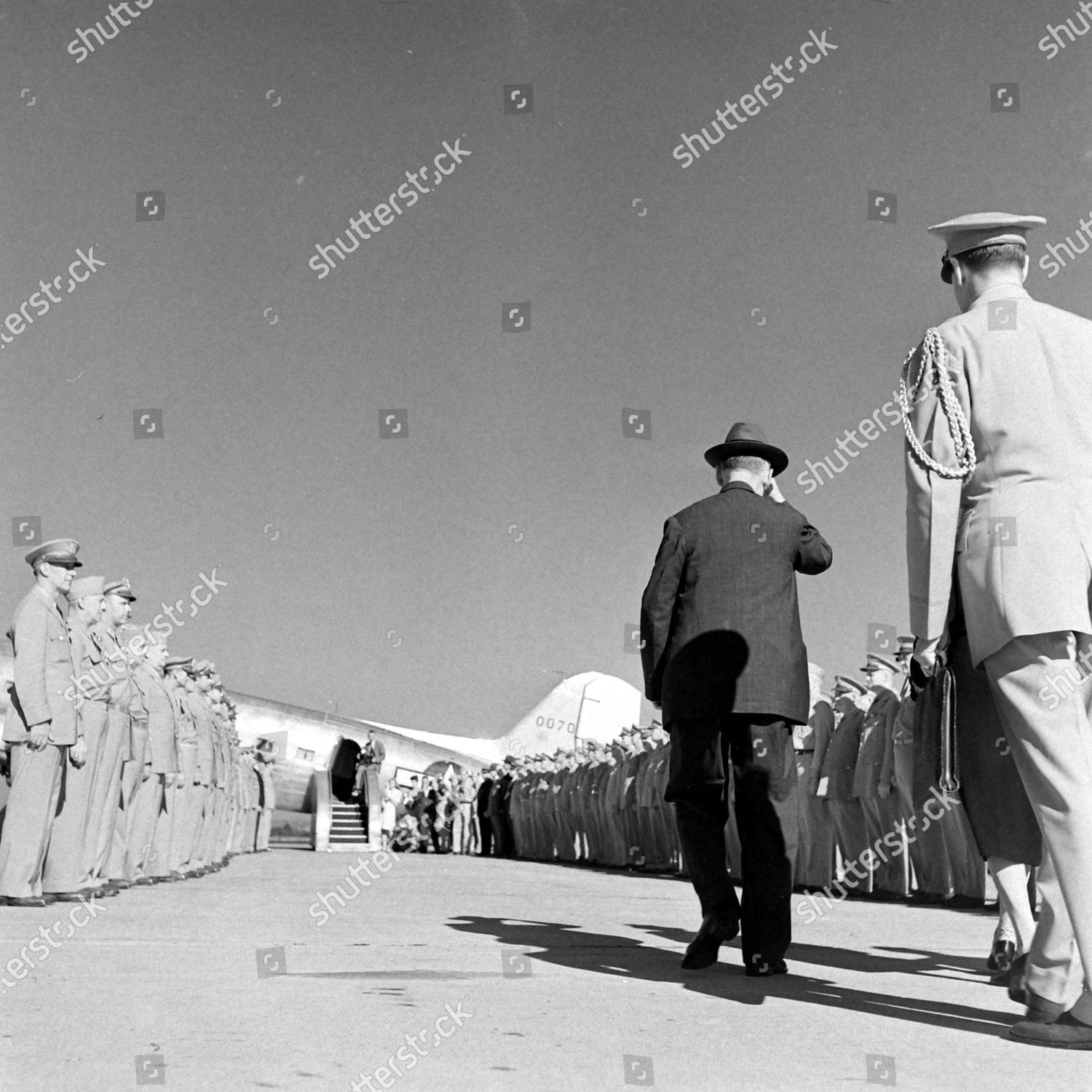 Secretary State Henry Lewis Stimson Saluting Editorial Stock Photo ...