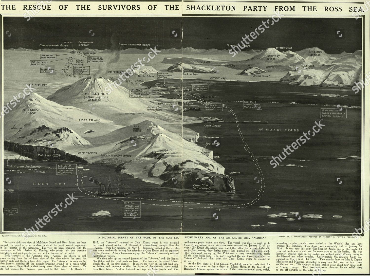 Pictorial Sir Ernest Shackletons Expedition Antarctica Editorial Stock ...