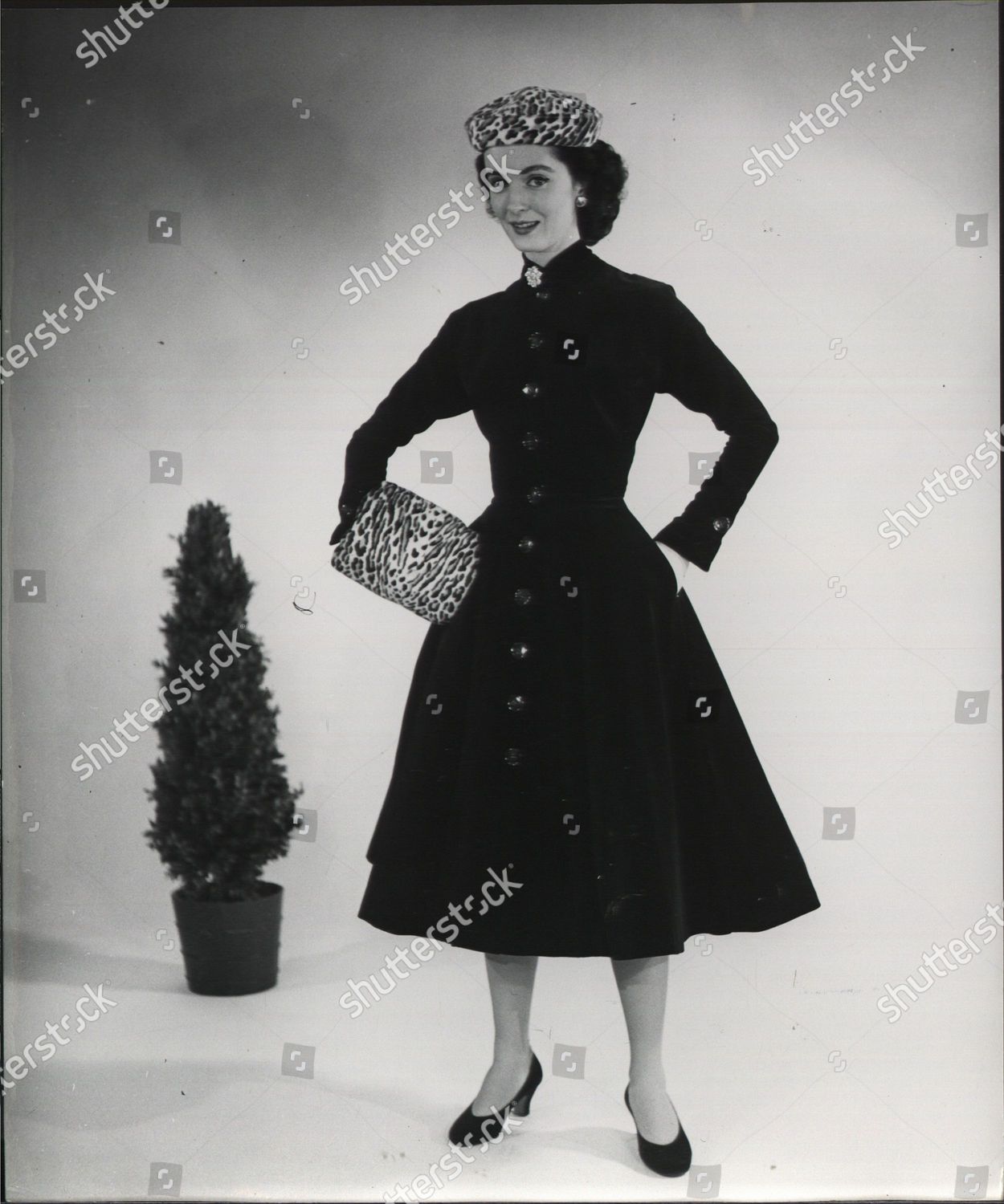 Fashion Designer Anne Fogarty Wearing Velvet Editorial Stock Photo ...