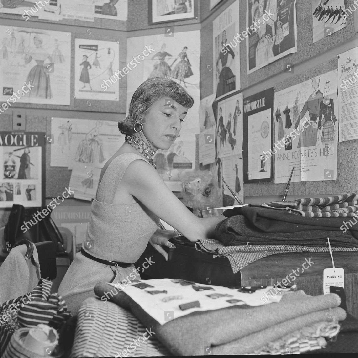 Anne Fogarty Fashion Designer Working Her Editorial Stock Photo - Stock ...