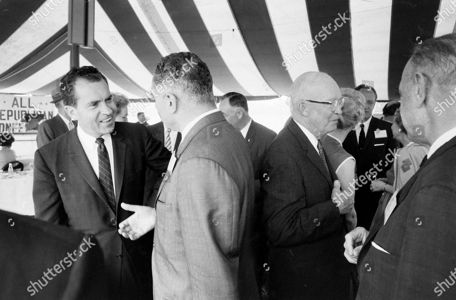 President Dwight Eisenhower Vice President Richard Editorial Stock ...