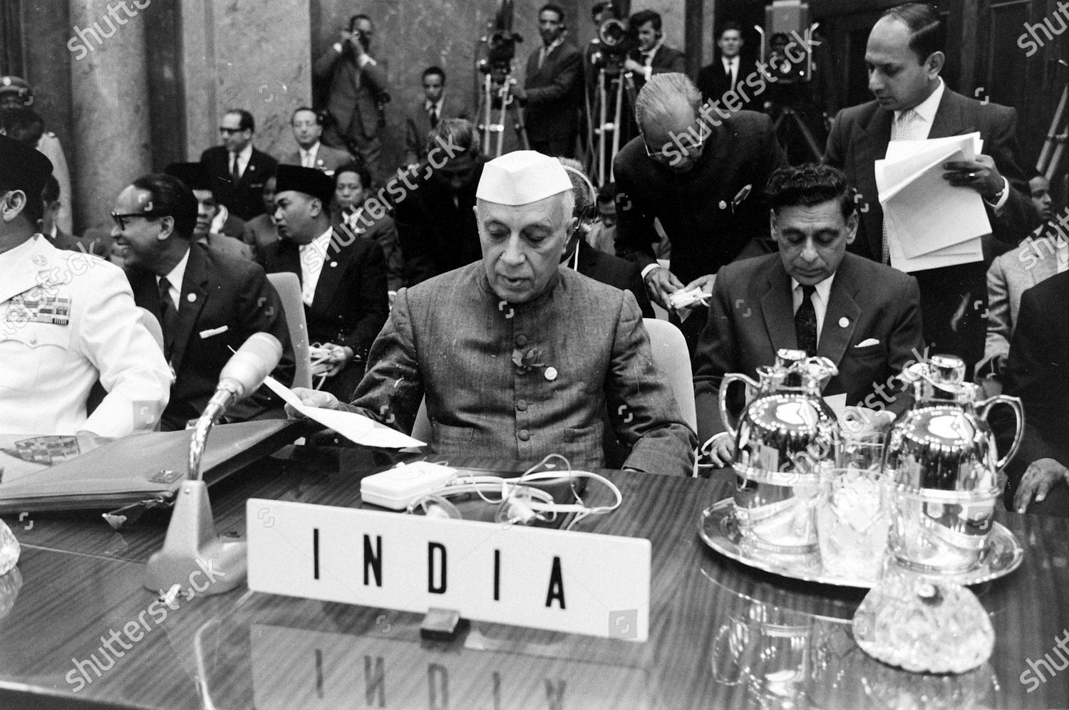 Jawaharlal Nehru Belgrade Conference Nonaligned Nations Editorial Stock Photo - Stock Image ...