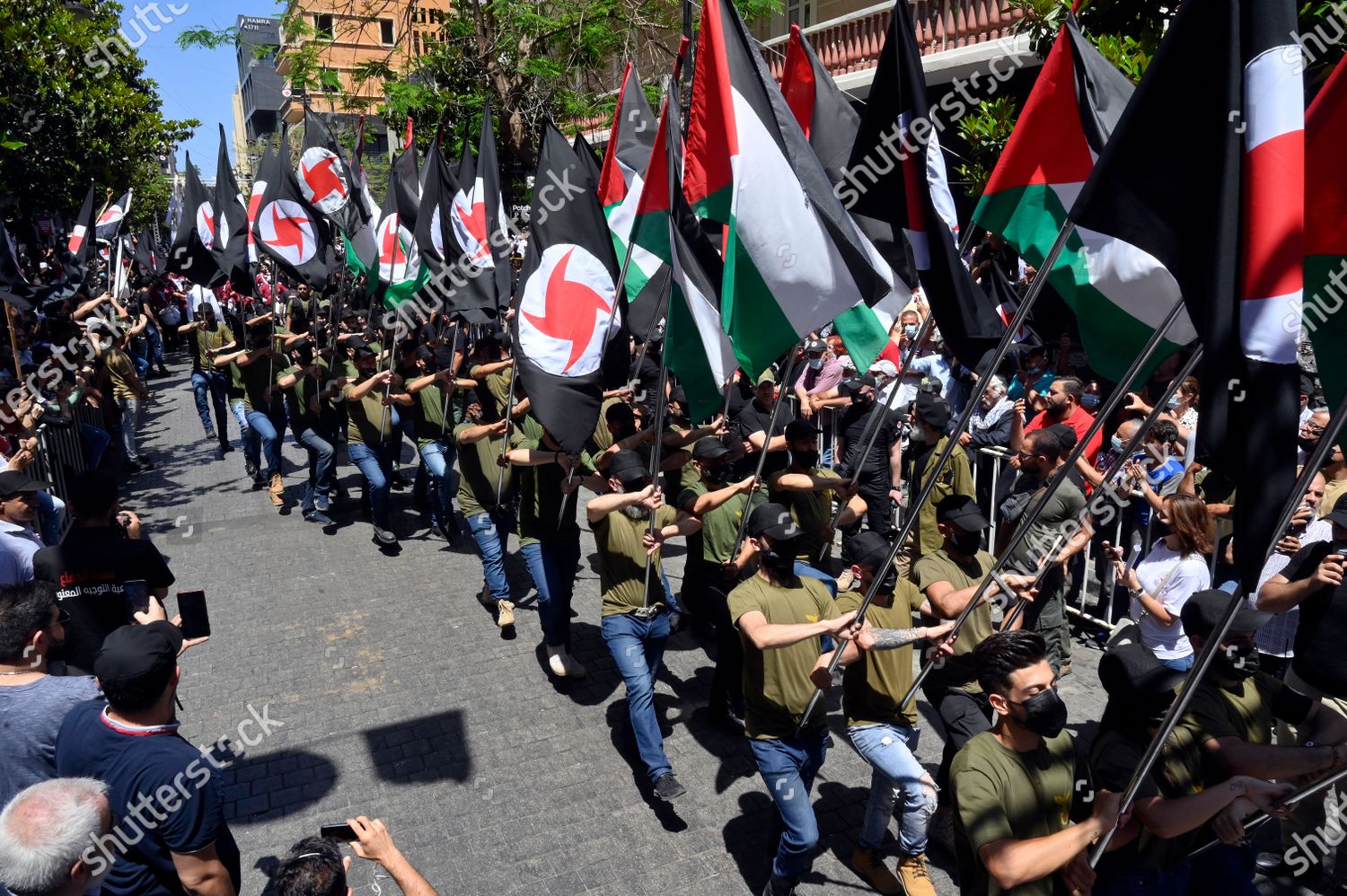 Members Syrian Nationalist Party Carry Their Editorial Stock Photo ...