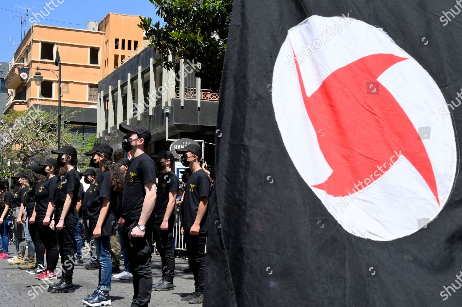 Members Syrian Nationalist Party Stand During Editorial Stock Photo ...