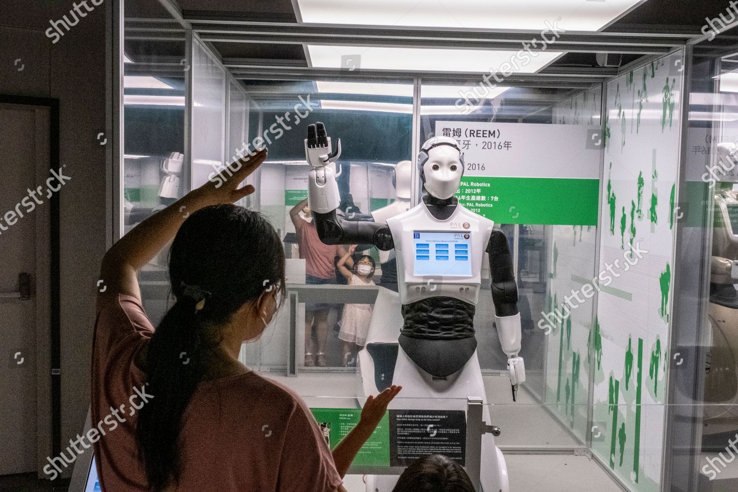 Visitors Interacting Robot On Display Robots Editorial Stock Photo ...