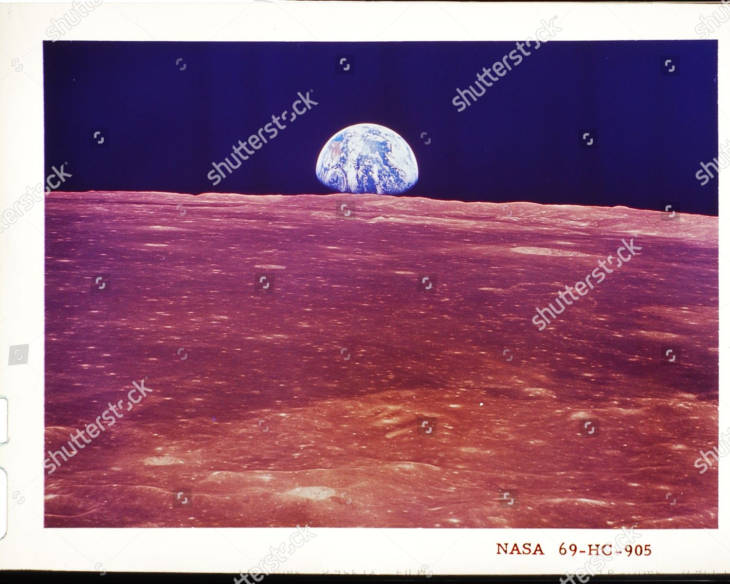 Earth View Moon Surface During Apollo Editorial Stock Photo - Stock ...