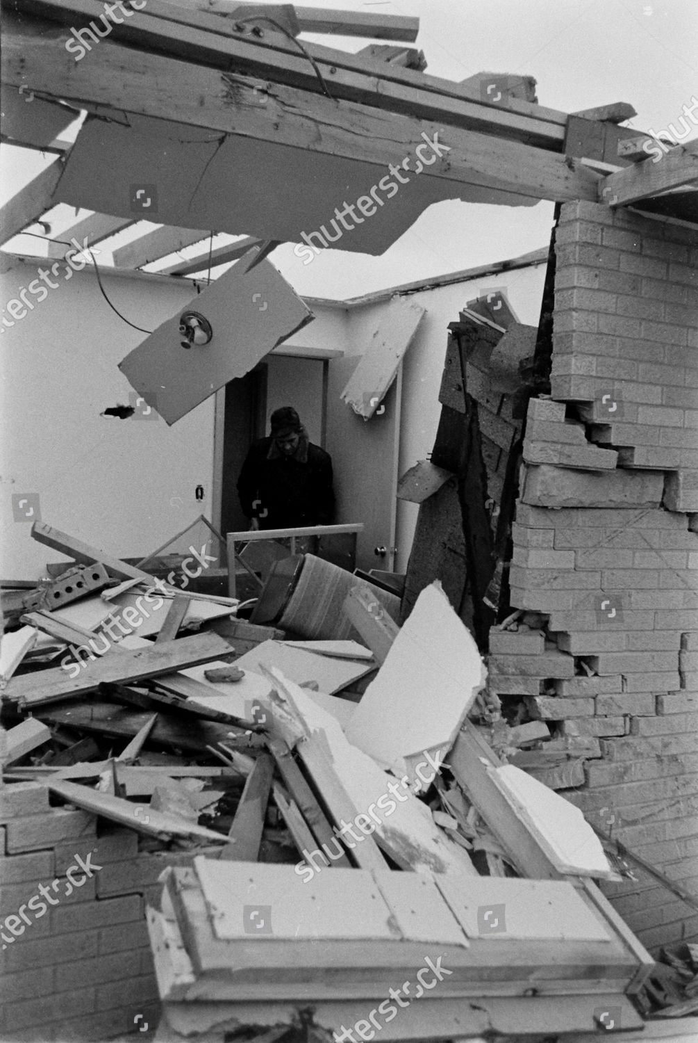Man Looking Inside Wreck House After Editorial Stock Photo - Stock ...