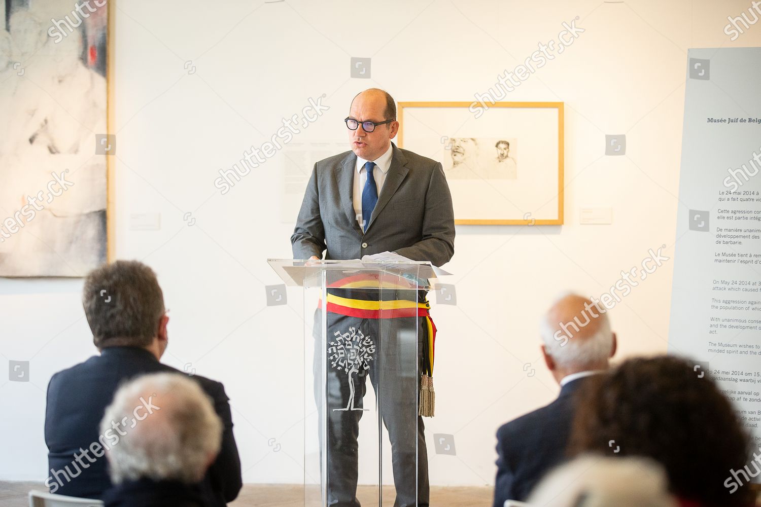 Brussels Mayor Philippe Close Pictured During Editorial Stock Photo ...