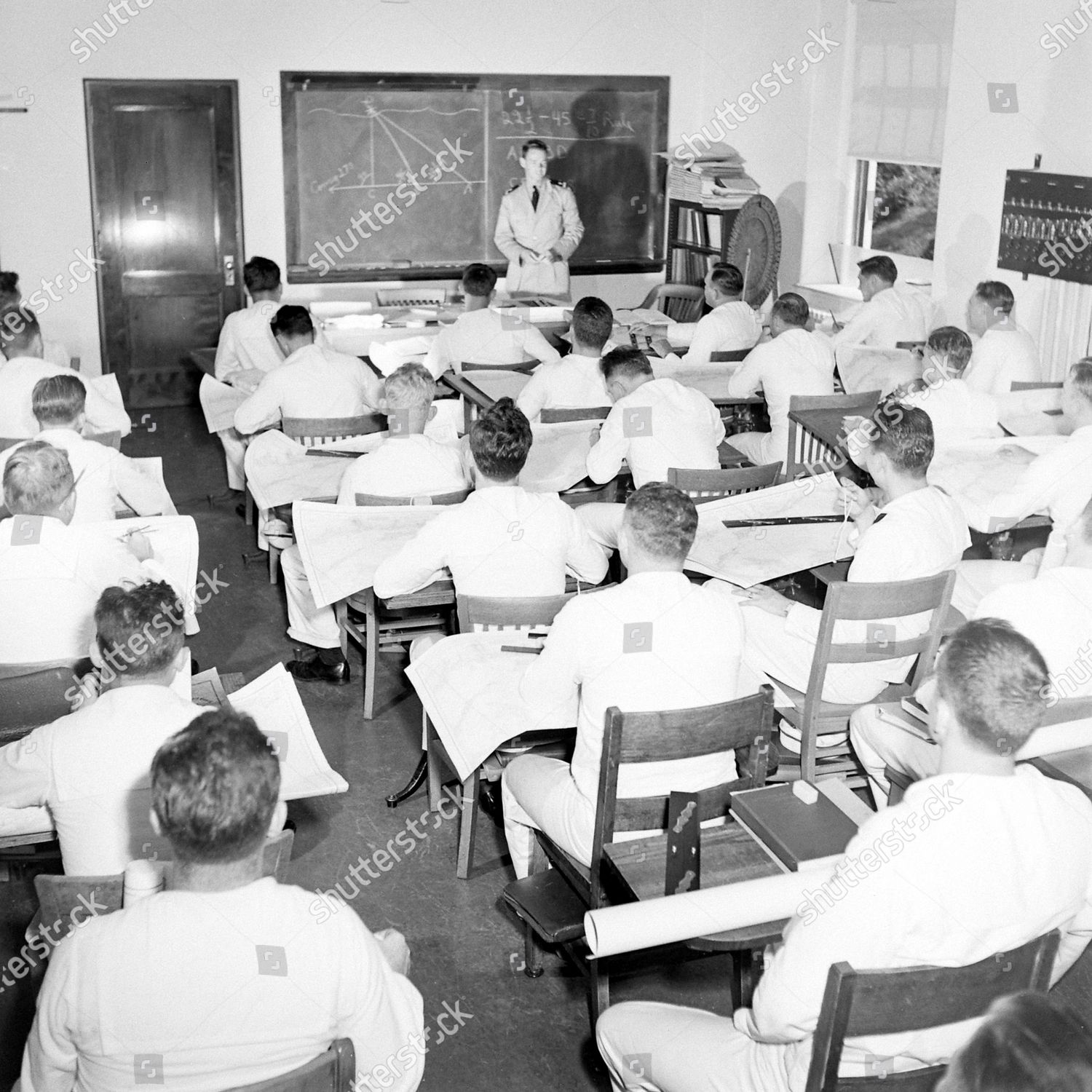 Coast Guard Members Having Discussion Classroom Editorial Stock Photo coast-guard-members-having-discussion-classroom-editorial-stock-photo