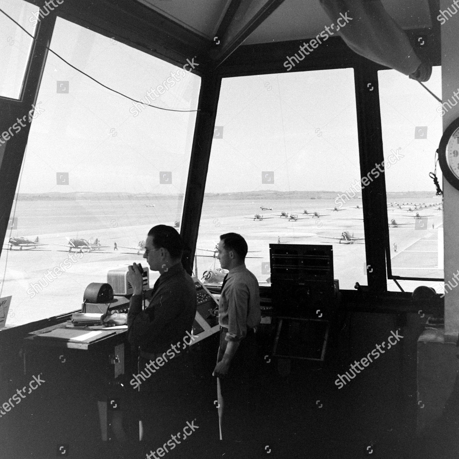 Air Traffic Controllers Working Tower Randolph Editorial Stock Photo ...