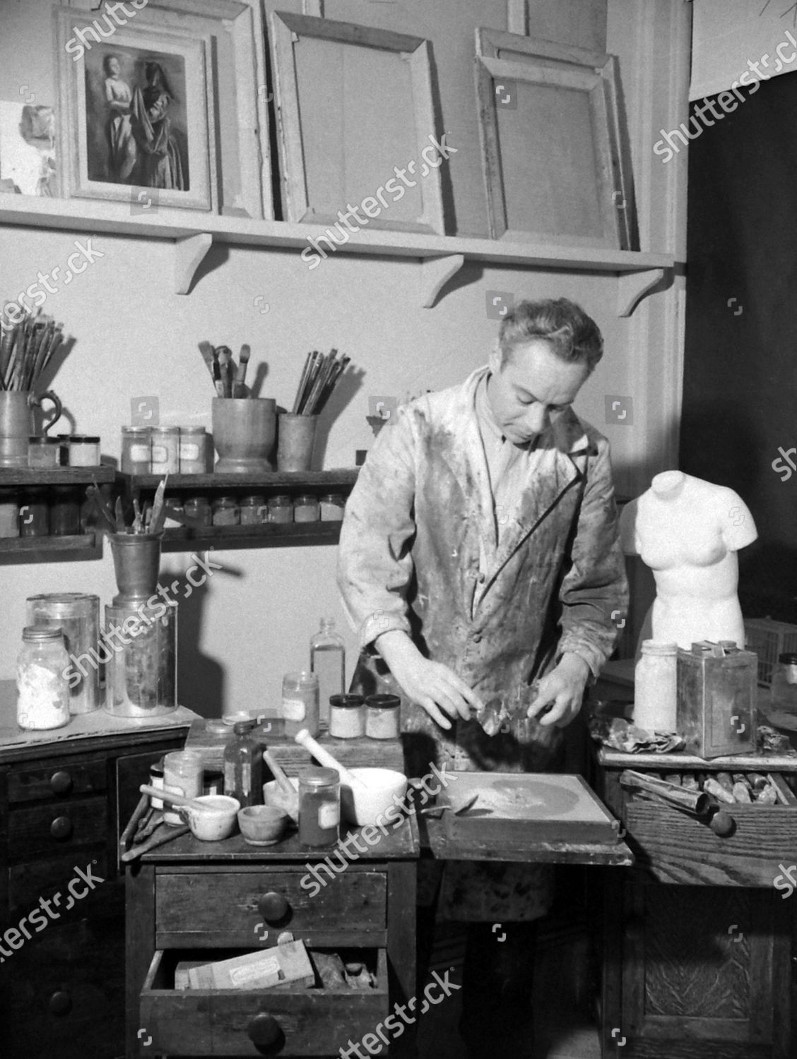 Frederic Taubes Working His Studio New Editorial Stock Photo - Stock ...