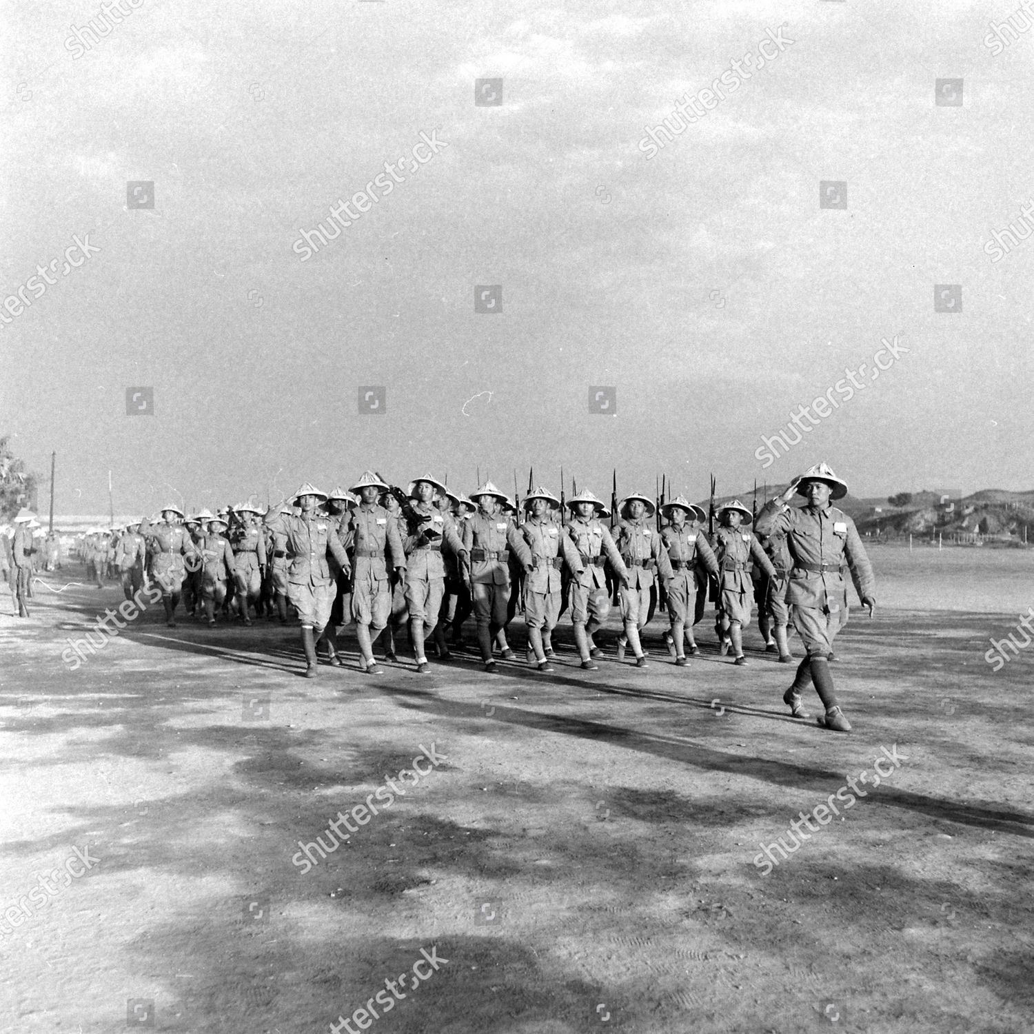 Chinese Nationalists Marching Formosa Taiwan 1949 Editorial Stock Photo ...