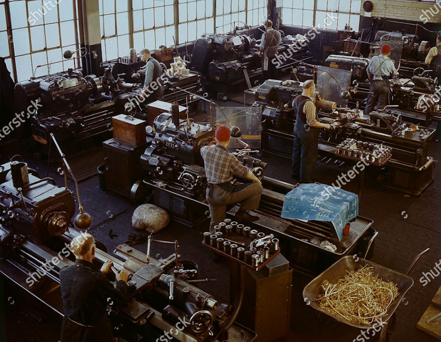 People Working Bethlehem Steel Machine Shop Editorial Stock Photo ...
