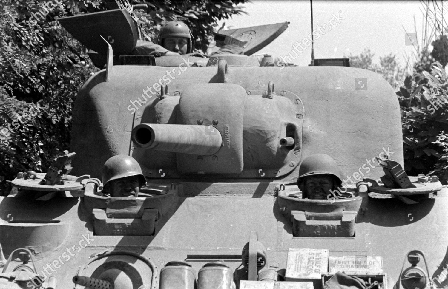 Soldiers Riding Tanks During Italian Campaign Editorial Stock Photo ...