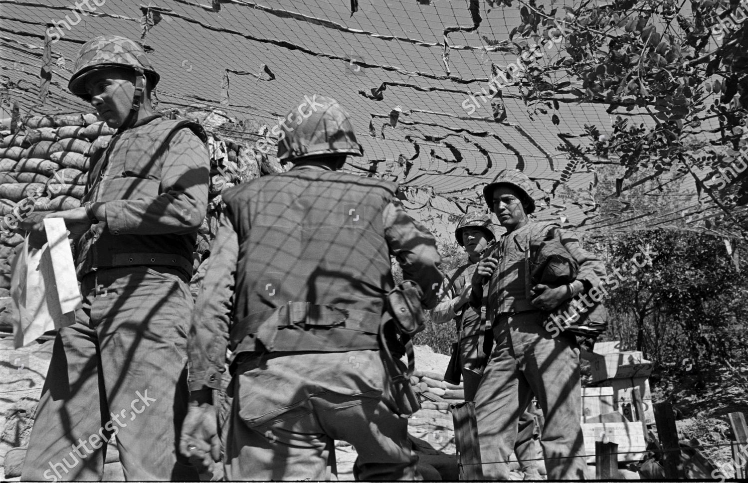 Soldiers Gathering Behind Fort During Korean Editorial Stock Photo ...