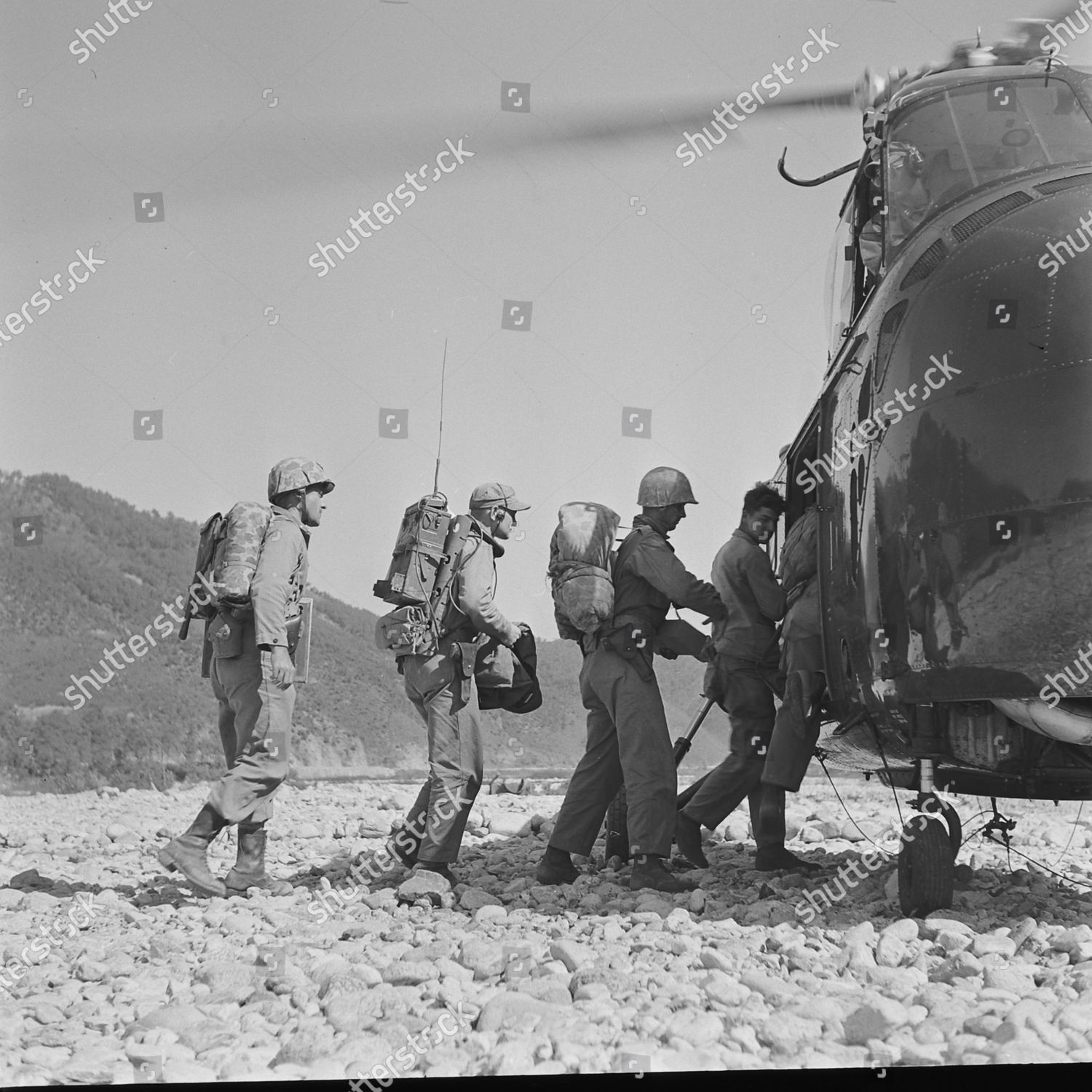 Marines Boarding Helicopter During Large Scale Editorial Stock Photo ...