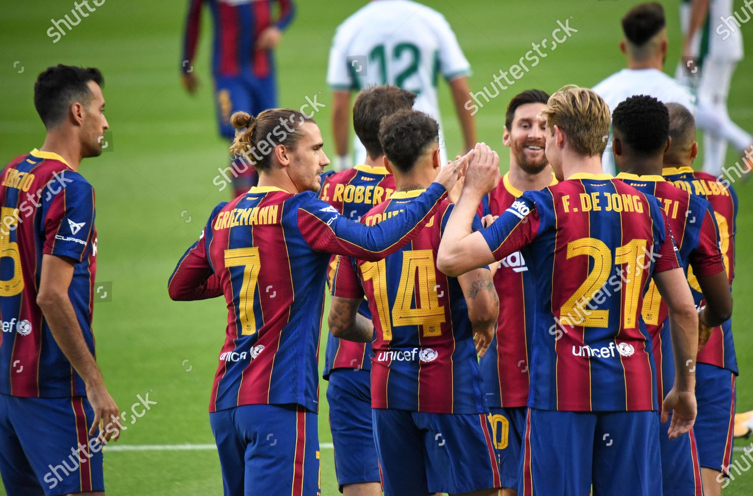 Antoine Griezmann Goal Celebration During Joan Editorial Stock Photo ...