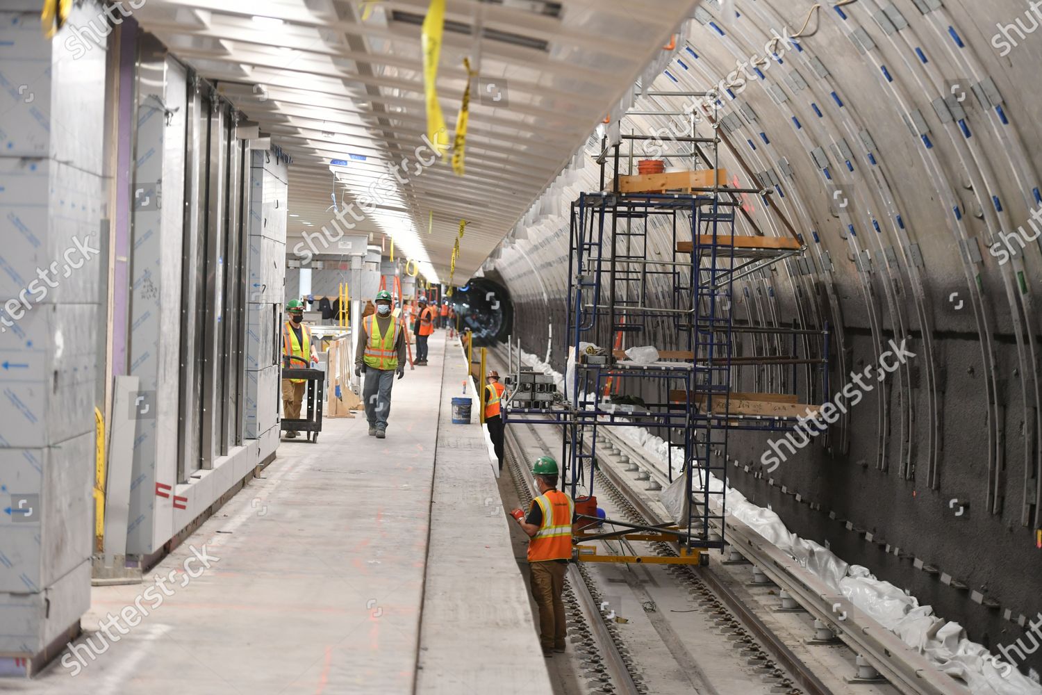 Construction Workers East Side Access Project Editorial Stock Photo ...