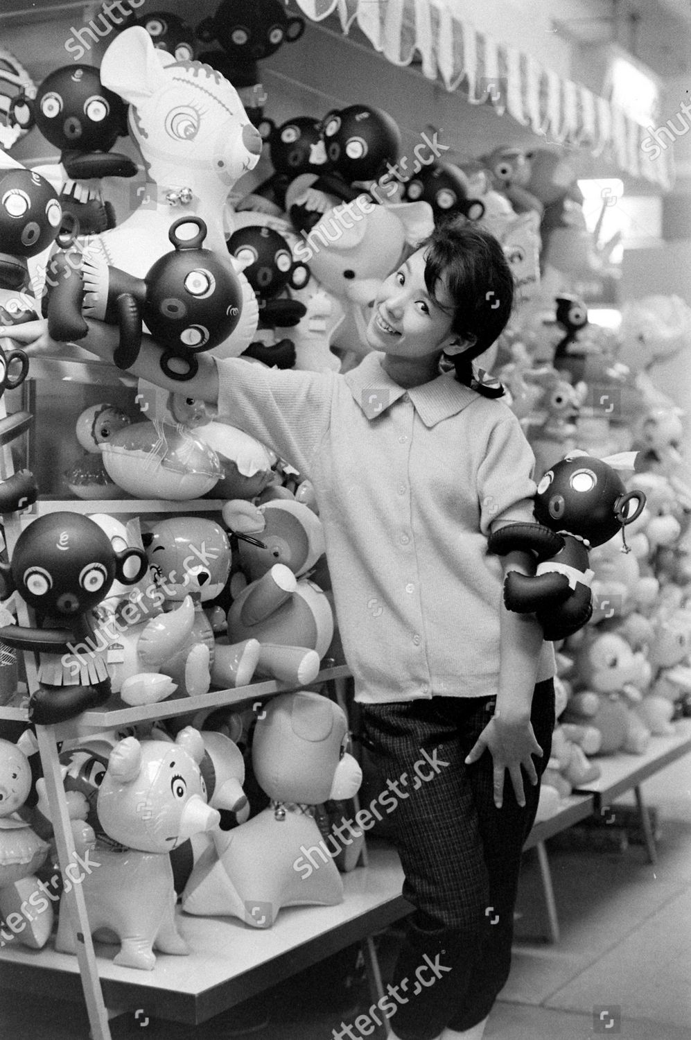 Child Posing Dakkochan Dolls Tokyo Japan Editorial Stock Photo - Stock ...