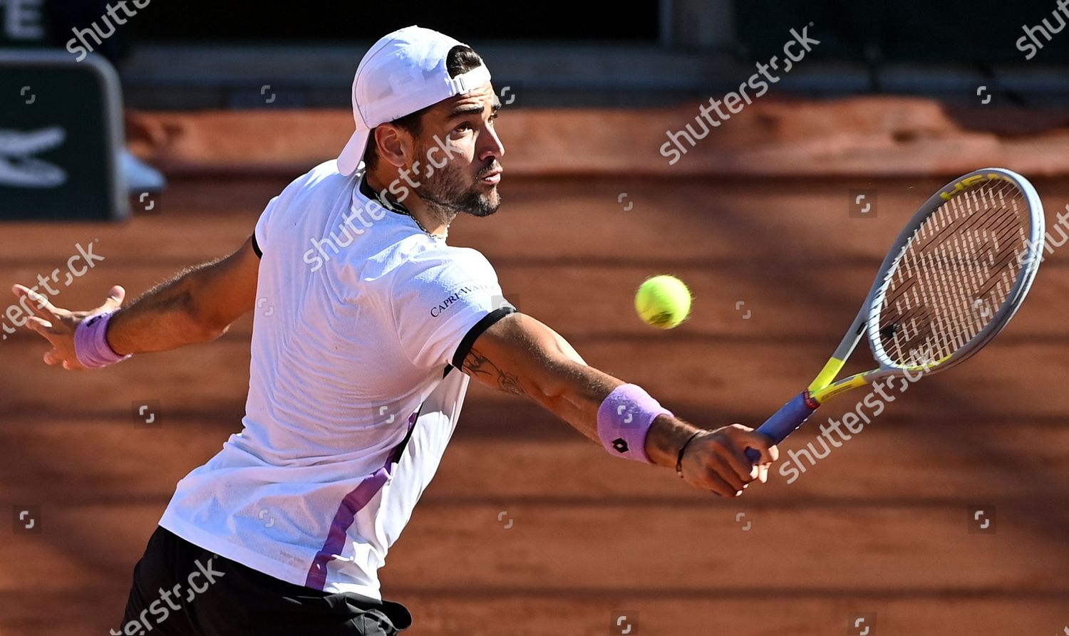 MATTEO BERRETTINI ITALY HITS BACKHAND DURING Editorial Stock Photo - Stock Image | Shutterstock