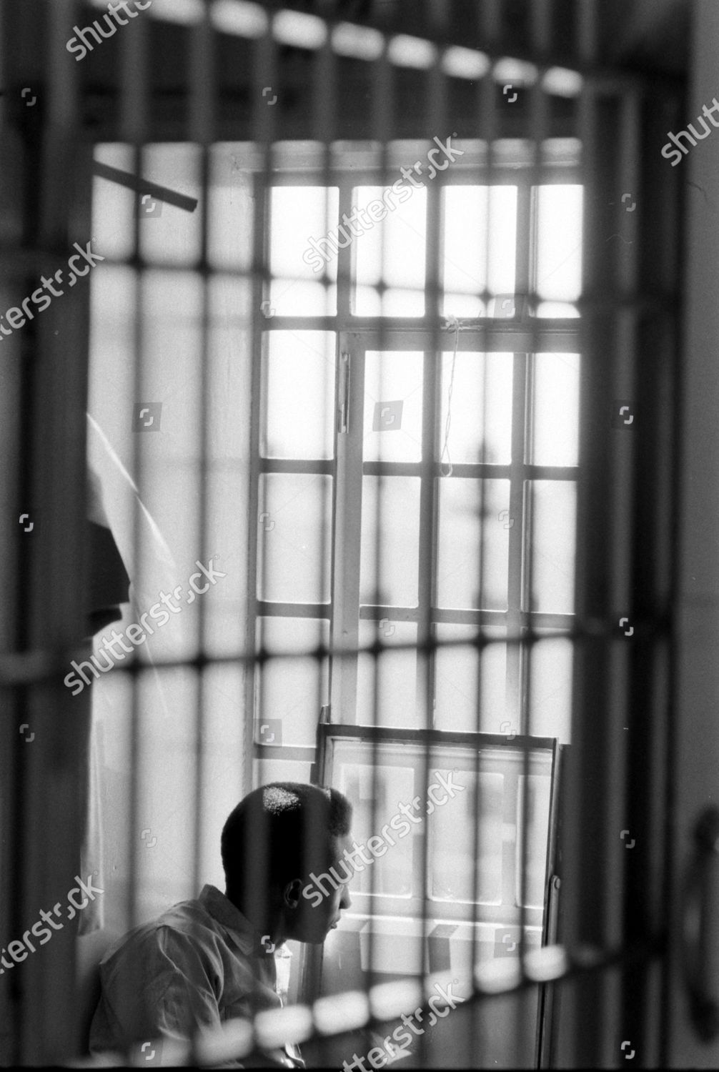 Inmate Looking Outside Window Correctional Training Editorial Stock ...