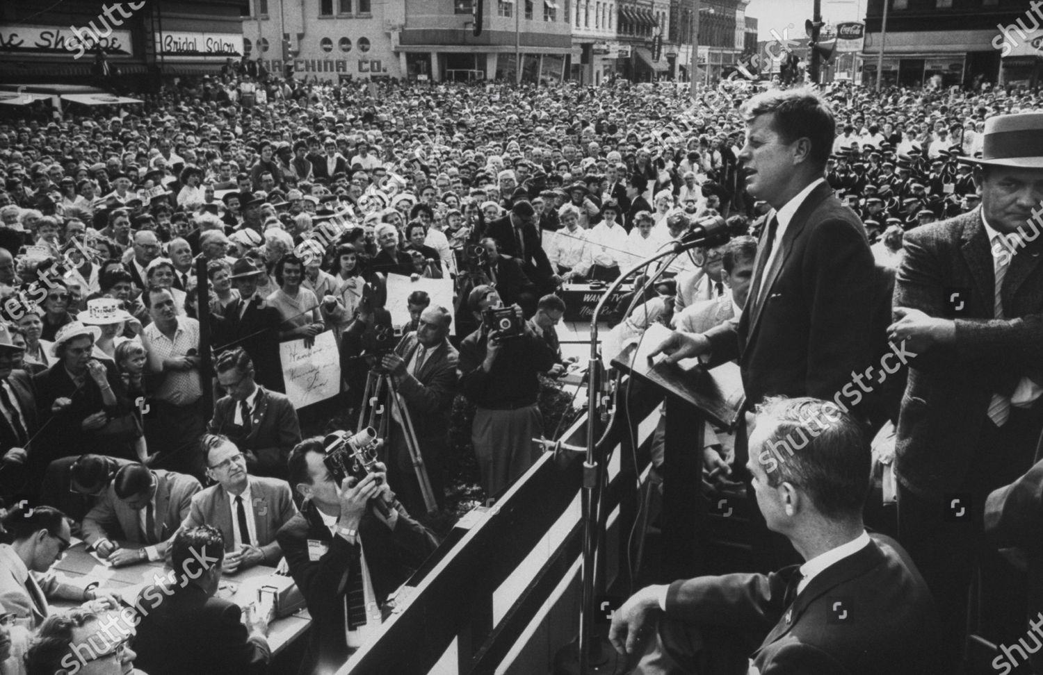 Sen John F Kennedy Speaking During Editorial Stock Photo - Stock Image ...