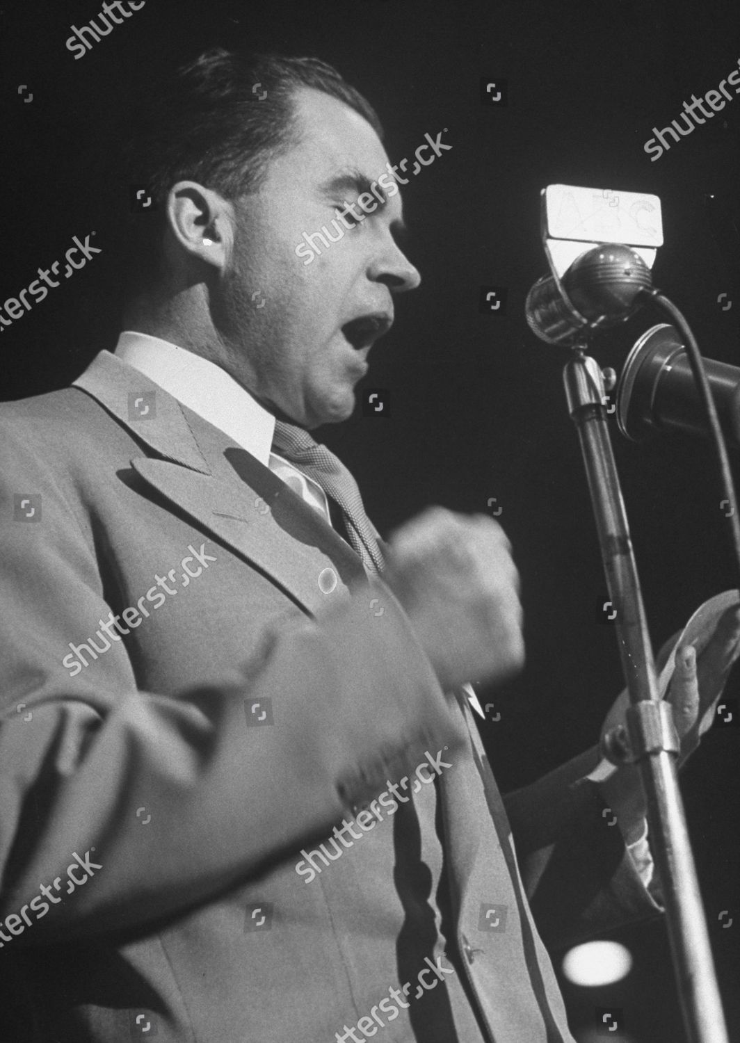 February 1951 Senator Richard Nixon Speaking Editorial Stock Photo ...