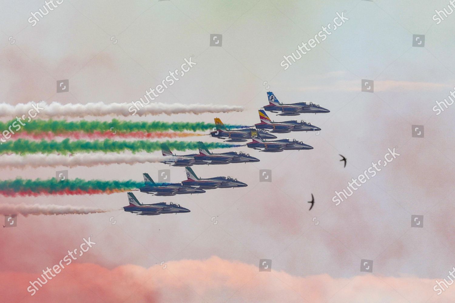 Italian Air Forces Aerobatic Display Team Editorial Stock Photo - Stock ...