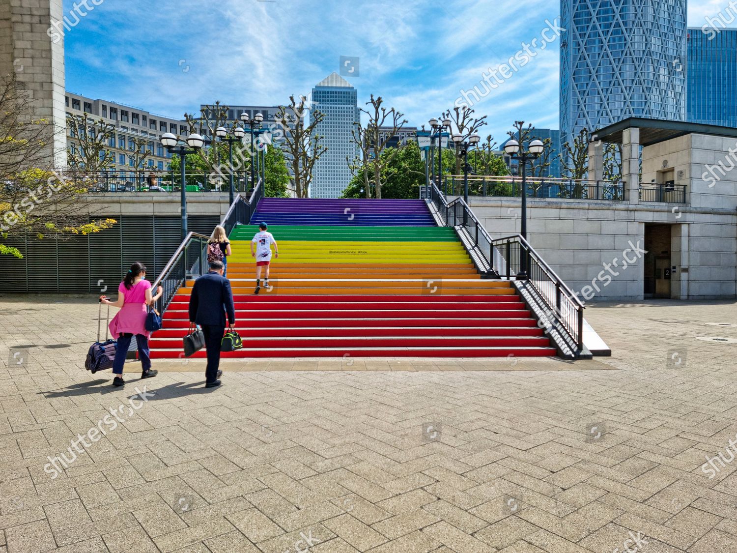 People Walk Riverside Steps Which Have Editorial Stock Photo - Stock ...