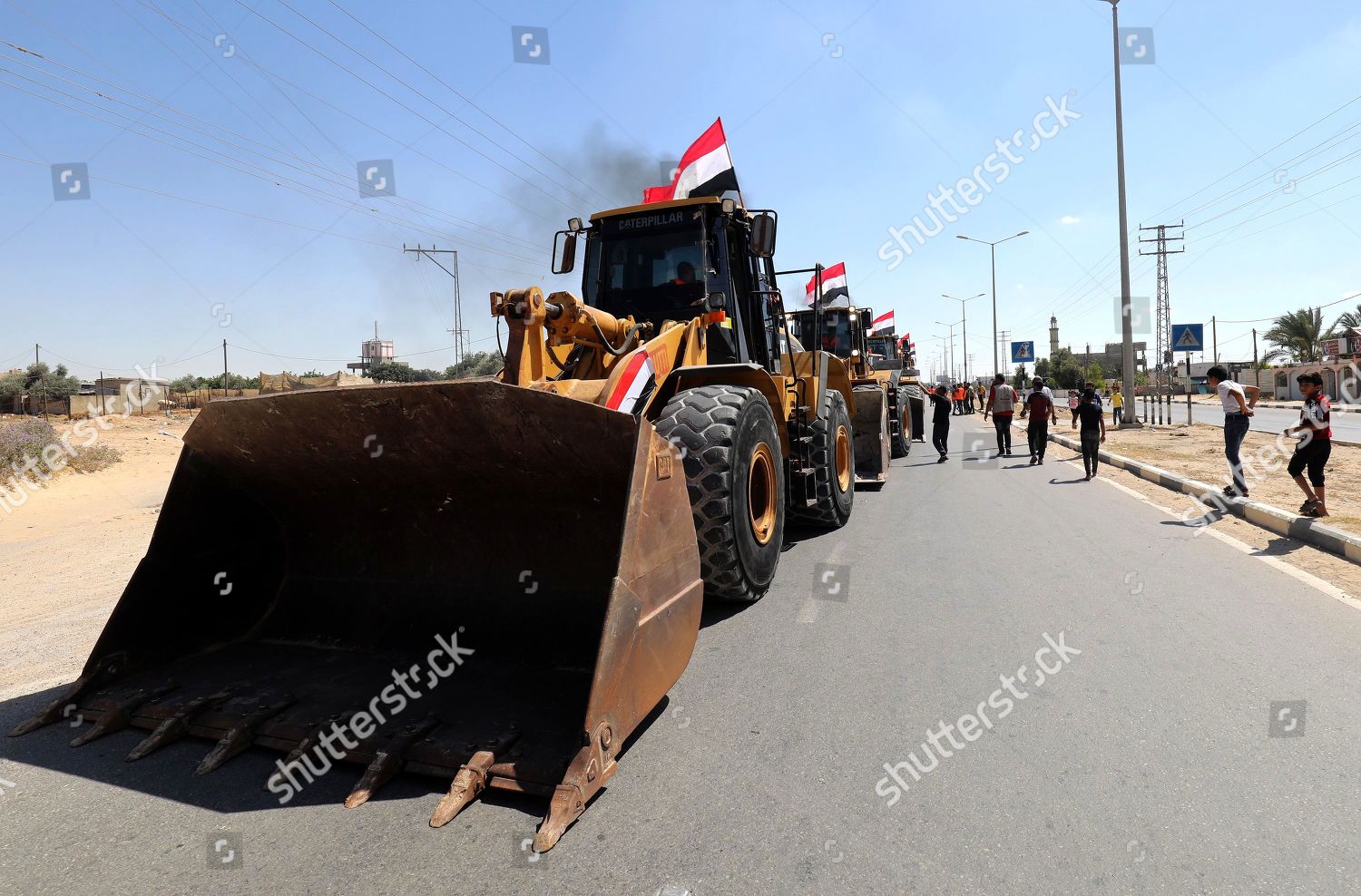Convoy Bulldozers Excavators Trucks Loaded Construction Editorial Stock ...