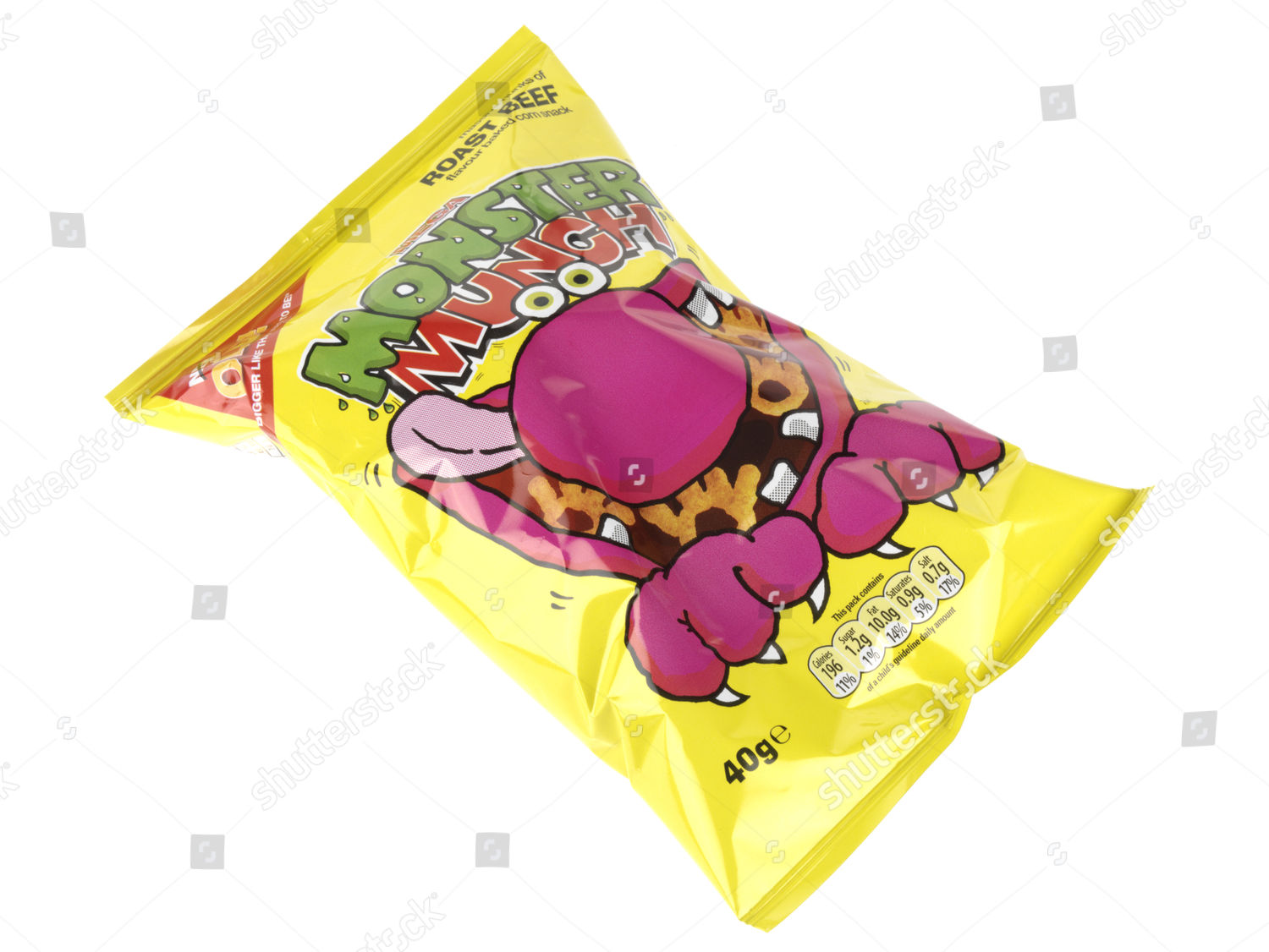 Roast Beef Flavour Monster Munch Crisps Editorial Stock Photo - Stock ...