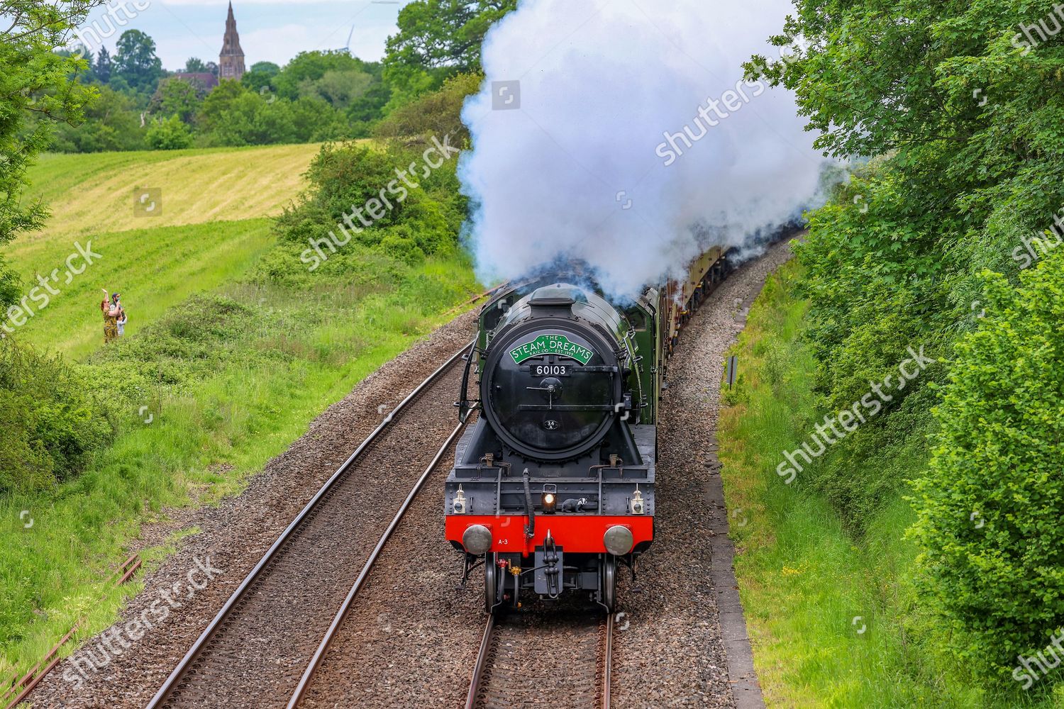 Flying Scotsman Travelling Between Paddington Station Editorial Stock ...