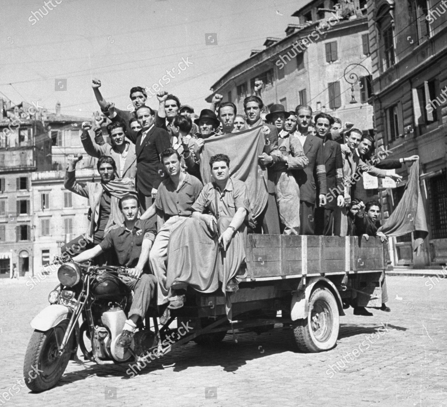 Italy Circa 1944 Celebrating Italian Antifascist Editorial Stock Photo ...