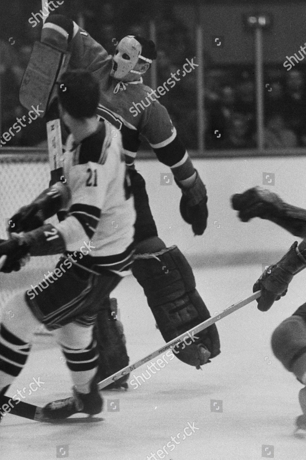 Canadian Goalie Jacques Plante C Wearing Editorial Stock Photo - Stock ...