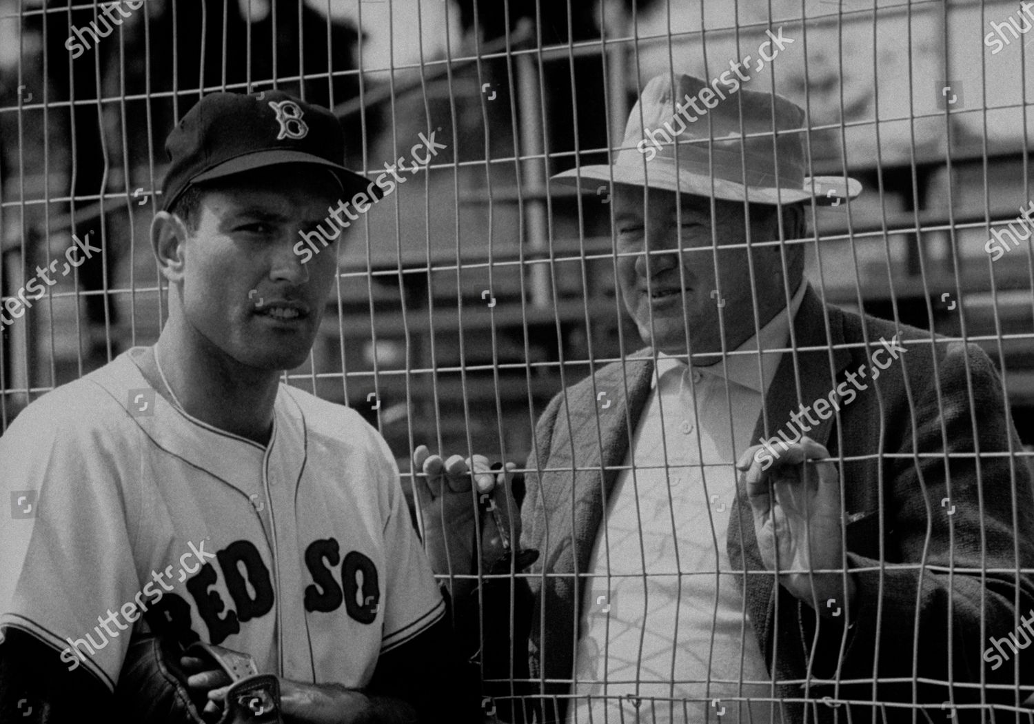 Baseball Players Jim Piersall L Joe Editorial Stock Photo - Stock Image ...